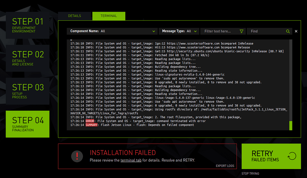 Jetson Linux and Jetpack OS Installation failed on Xavier NX Board - Jetson Nano - NVIDIA ...