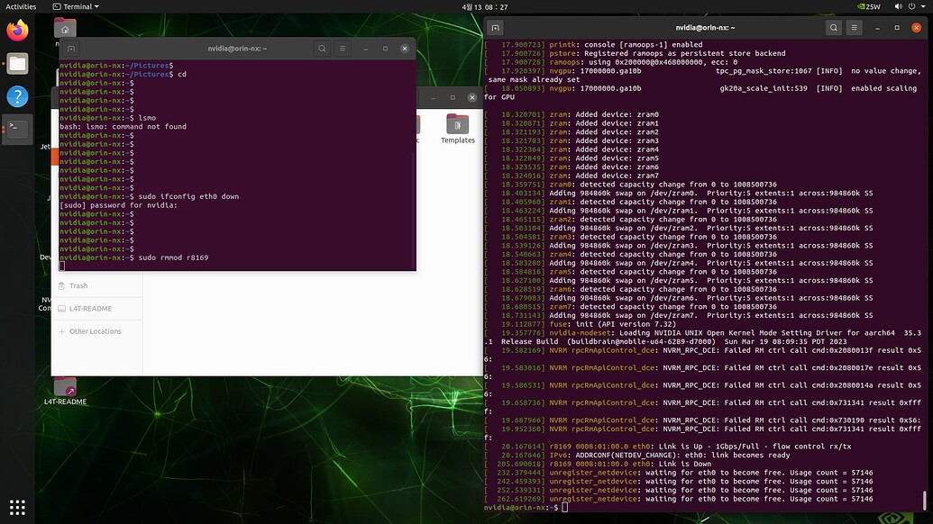How to remove r8169 linux kernel module - Jetson Orin NX - NVIDIA ...
