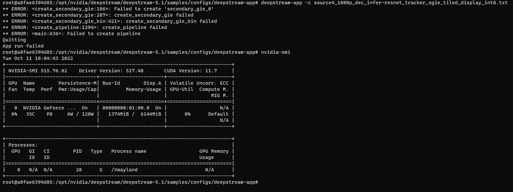 Running Deepstream Samples In Docker Deepstream Sdk Nvidia Developer Forums