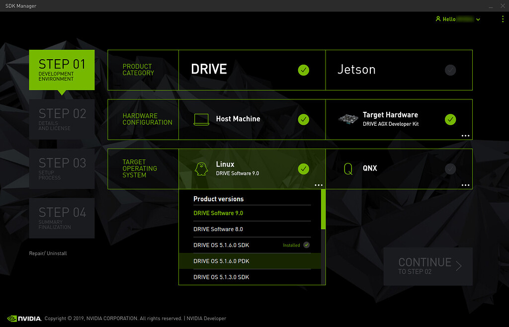 Missing the QNX option when installing DRIVE OS - DRIVE AGX Xavier ...