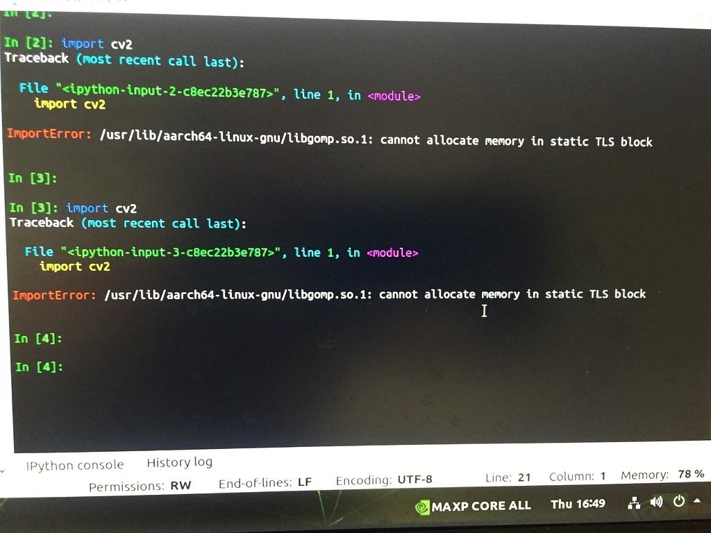 Opencv Import Error On Spyder3 On Jetson Tx2 Jetson Tx2 Nvidia Developer Forums