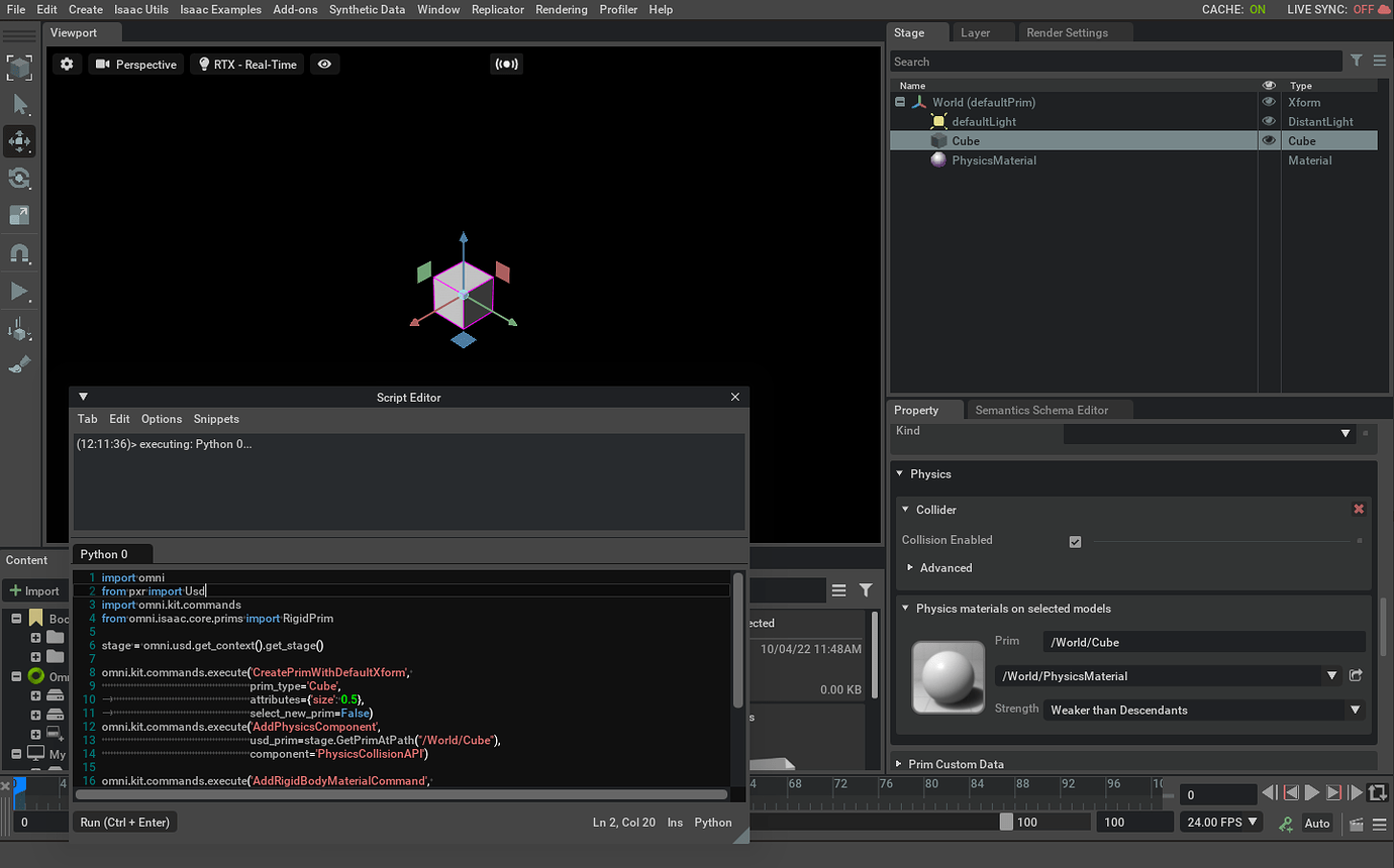 Set Mass and PhysicalMaterial properties to Prim - Isaac Sim - NVIDIA Developer Forums