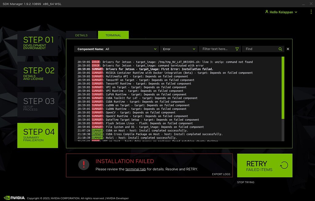 Error while installing JetPack5.1 for flashing Jetson Xavier NX using ... Error while installing JetPack5.1 for flashing Jetson Xavier NX using ...
