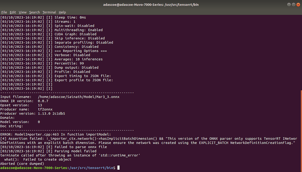 Network has dynamic or shape inputs, but no optimization profile has been defined - TensorRT ...