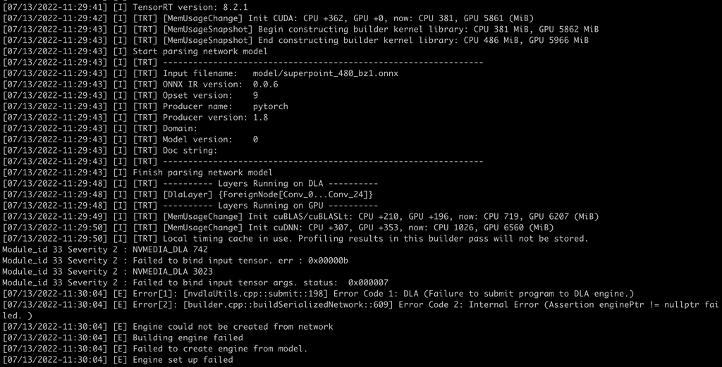 Using trtexec fails to convert onnx to tensorrt engine (DLAcore) FP16 ... Using trtexec fails to convert onnx to tensorrt engine (DLAcore) FP16 ...