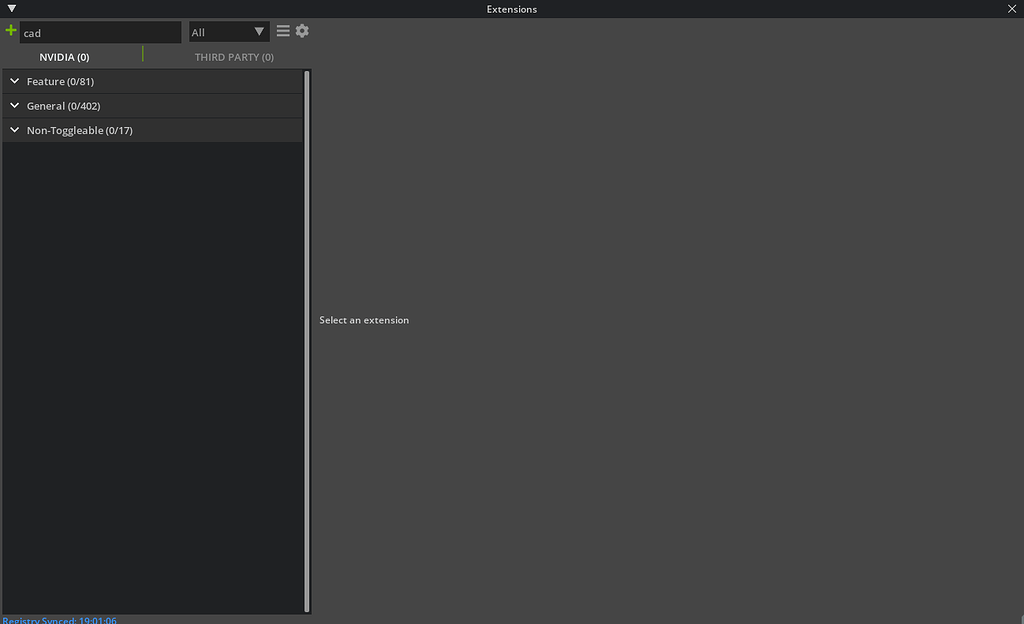 Do not see cad importer extension - Core Platform - NVIDIA Developer Forums