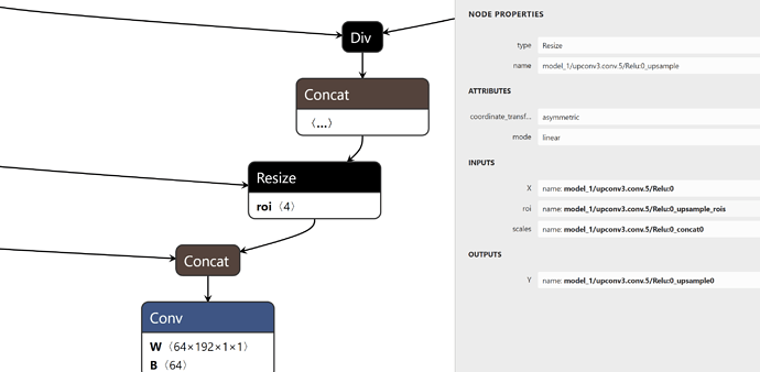 Assertion failed: scales.is_weights() && "Resize scales must be an ...