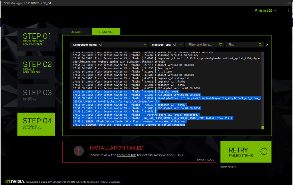 Issues in Installing Jetpack 4.6 With SeeedStudio J202 - Jetson Xavier ...