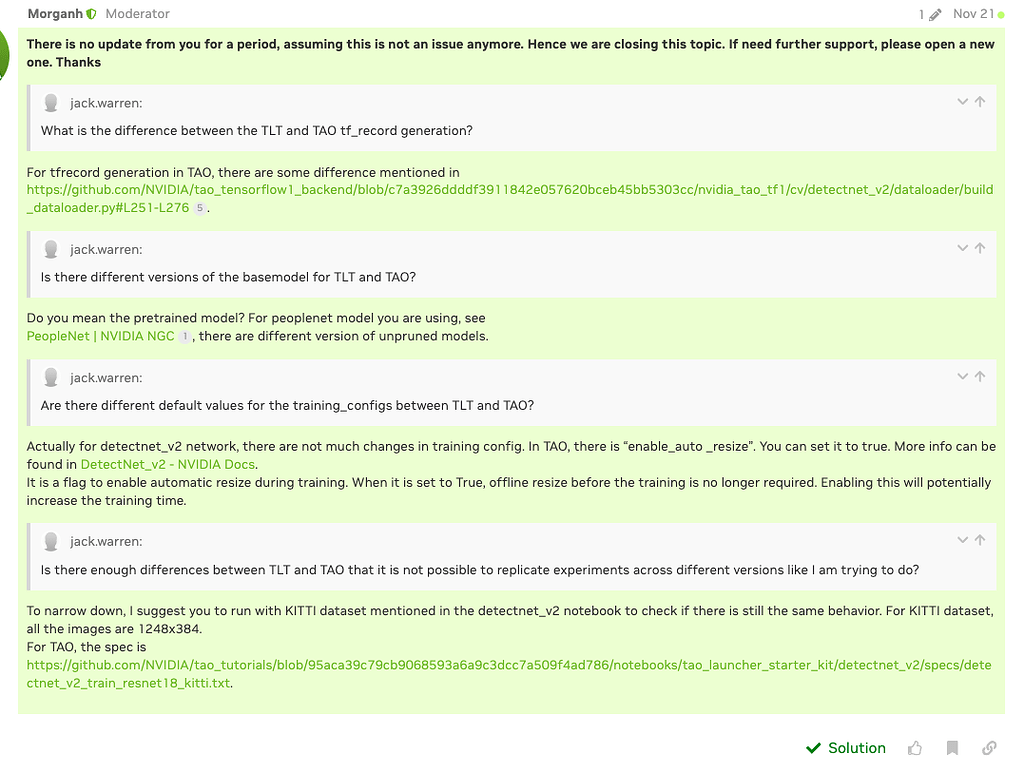 Troubles Replicating TLT Model Training Experiment with TAO - TAO Toolkit - NVIDIA Developer Forums