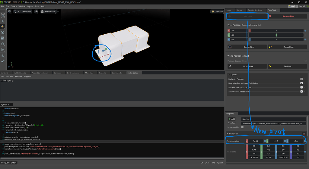 How To Programmatically Rotate The Prim Correctly With The New Pivot Position General