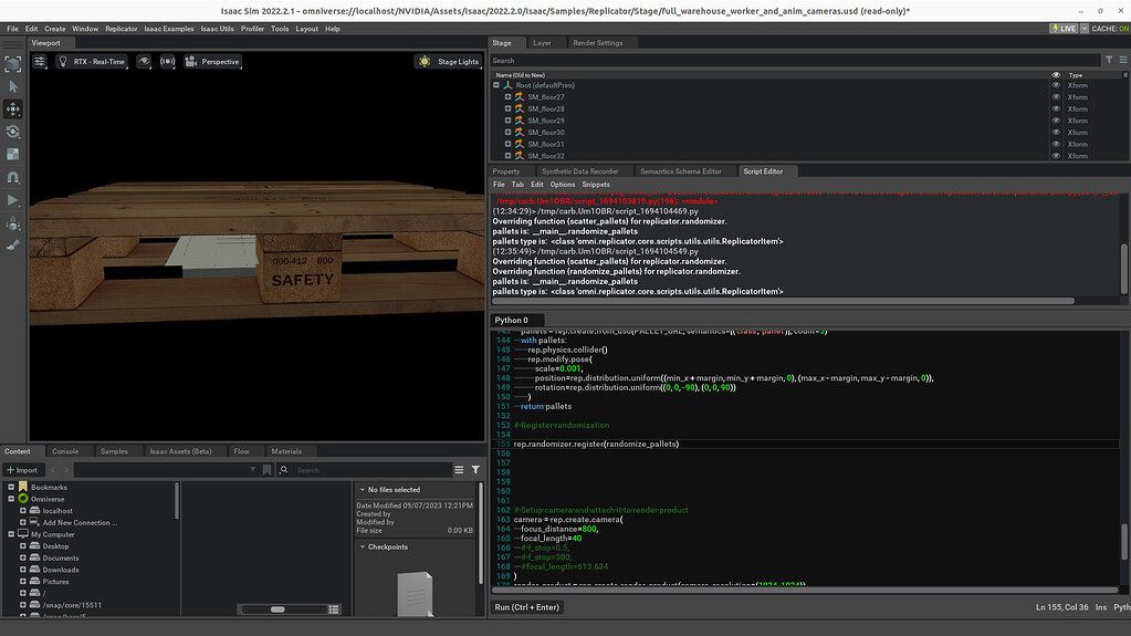 Scaling Of Pallet Randomization In Warehouse Stage Doesn T Work In Rep Modify Pose In Isaac Sim