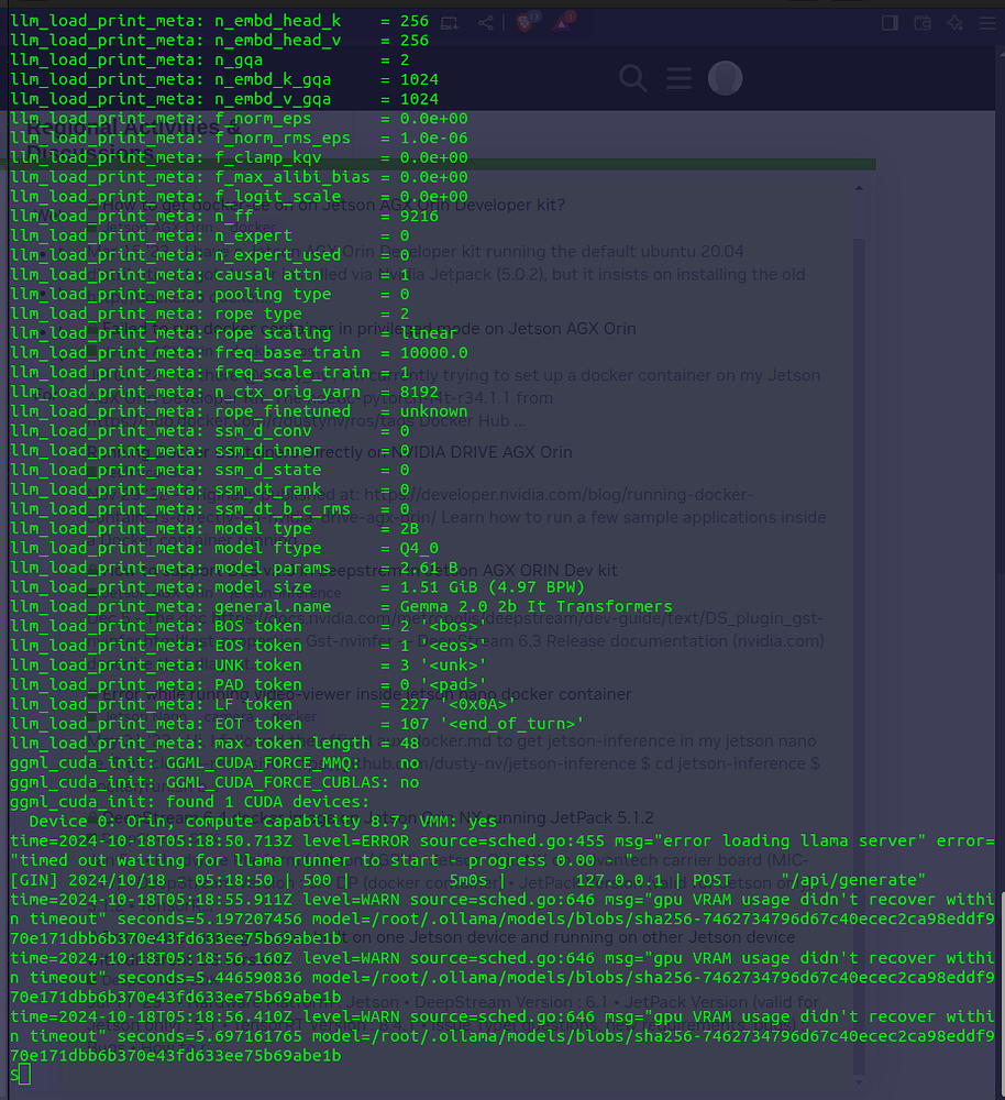 Ollama Docker in Jetson AGX Orin - Jetson AGX Orin - NVIDIA Developer Forums