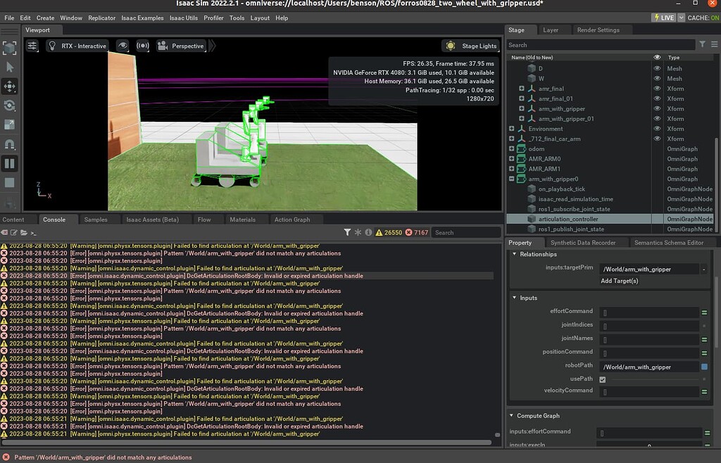 How can i fix DcGetArticulationRootBody: Invalid or expired articulation handle - Isaac Sim ...