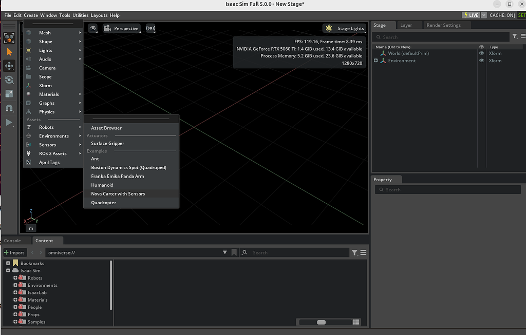Unable to create/Robots/Nova Carter with Sensors - Isaac Sim - NVIDIA ...