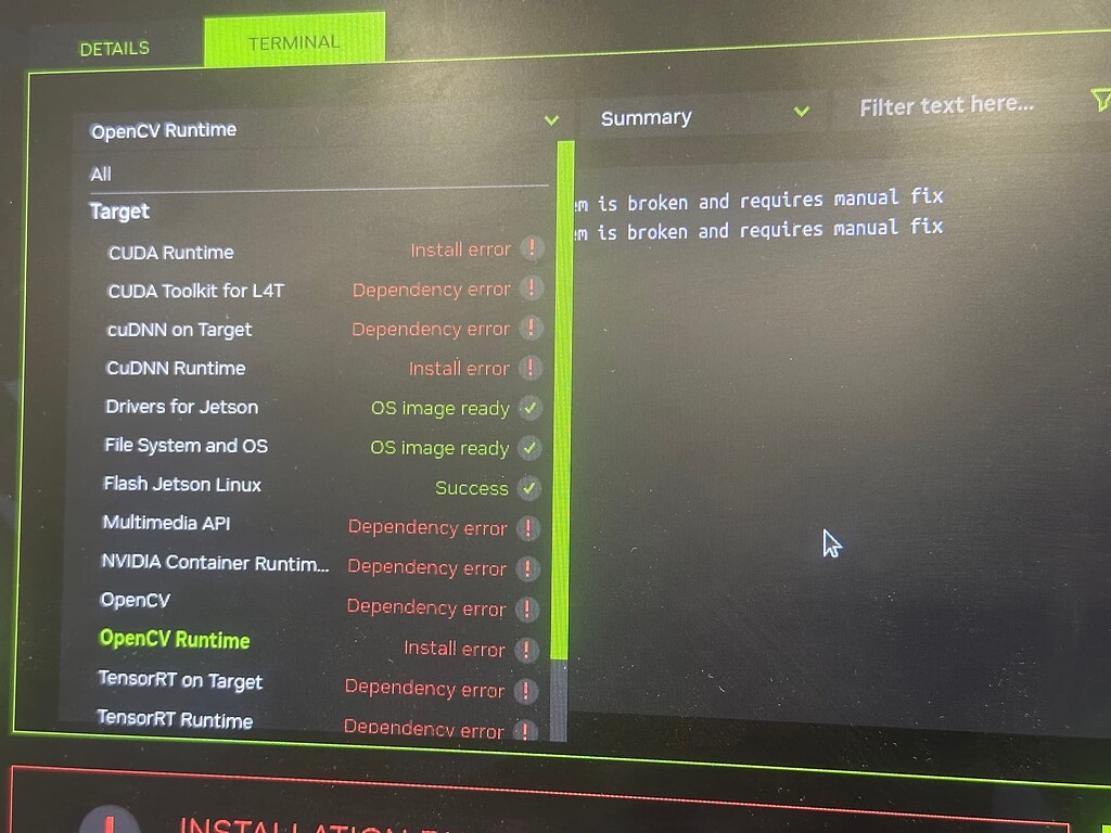 Not able to install CUDA dependencies while installing Jetpack 5.1.2 using SDK manager 1.9.3 in ...