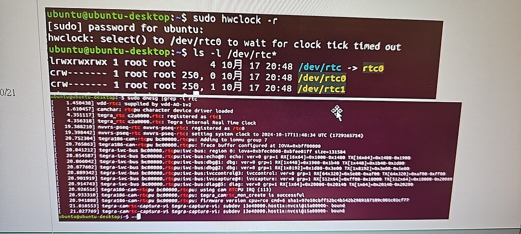 [35.6.0] hwclock -r got "rtc0 to wait for clock tick timed out" - Jetson Orin Nano - NVIDIA ...