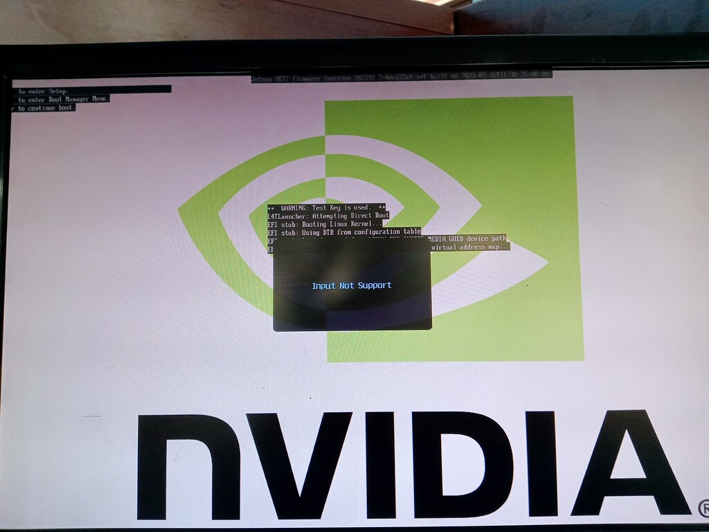 Black screen/nvidia Screen with no input signal msg for Jetson Xavier Nx - Jetson Xavier NX ...