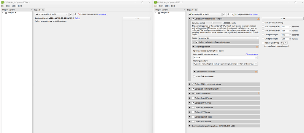 NsightSystem Communication error - Profiling x86 Windows Targets - NVIDIA Developer Forums