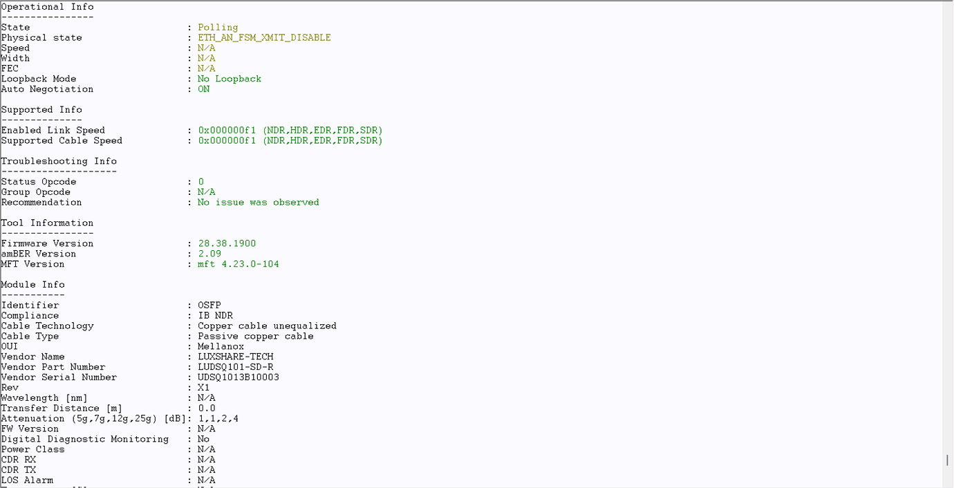Cable can not linkup on ConnectX-7 NIC - InfiniBand/VPI Adapter Cards ...