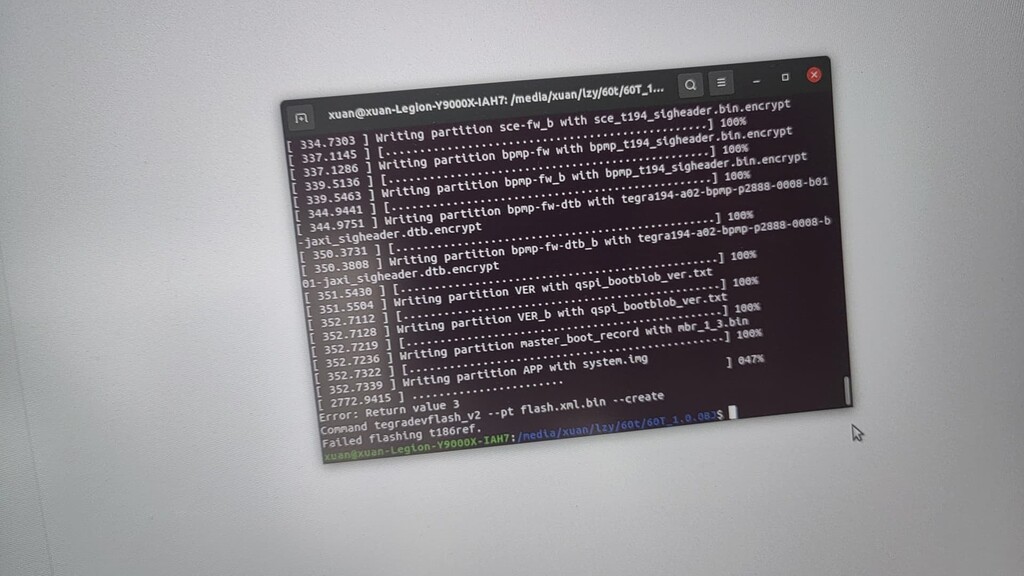 备份镜像后加-r烧录时出现报错 - Jetson AGX Xavier - NVIDIA Developer Forums
