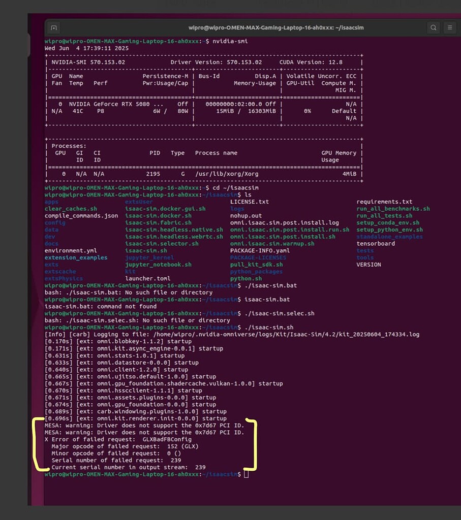 RTX-5080 - NVidia GPU driver issue on ubuntu 22.04 - Isaac Sim - NVIDIA Developer Forums