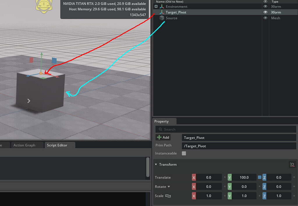 Scripting Scaling A Prim In Relation To Another Prim S Pivot General Discussion Nvidia