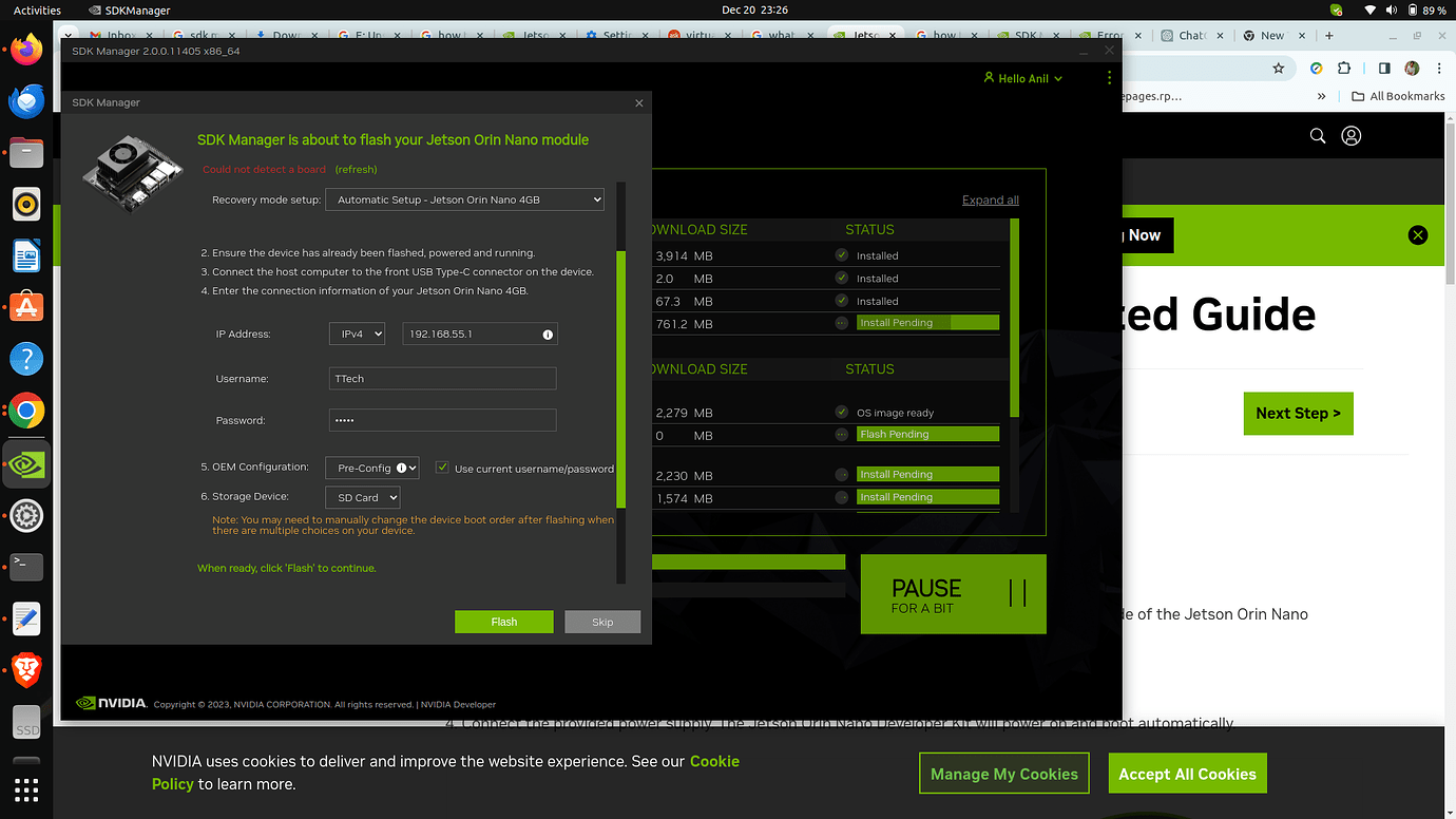 Could not detect a board - Jetson Orin Nano - NVIDIA Developer Forums