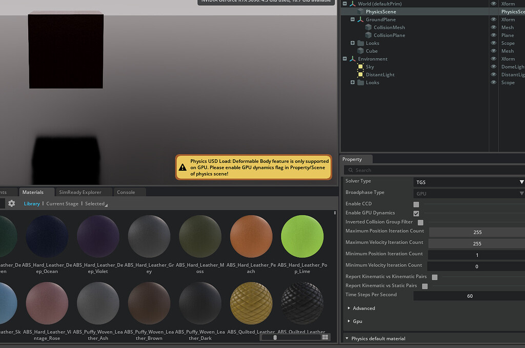Message says 'Enable GPU Dynamics' when it is enabled - Samples & Examples - NVIDIA Developer Forums