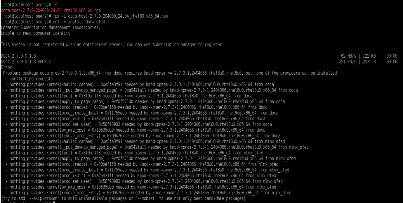 Gpudirect Rdma Failed To Install Mlnx Ofed On Cents Os 80 With 54 Kernel Mellanox Ofed