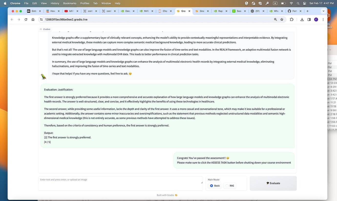 DLI Course 'Building RAG Agents for LLMs' - Assessment Support - Storage - NVIDIA Developer Forums