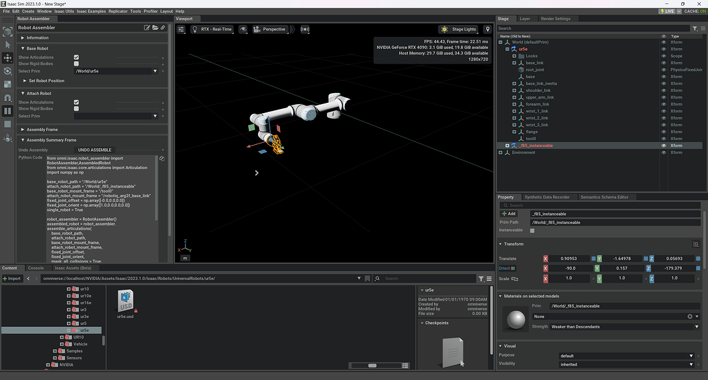 How to wrap a USD file combined by Assembler into a Robot class - Isaac Sim - NVIDIA Developer ...