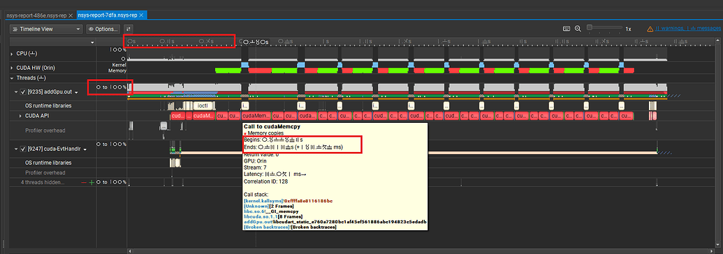 Garbled text in Nsight Systems report - Profiling Embedded Targets - NVIDIA Developer Forums