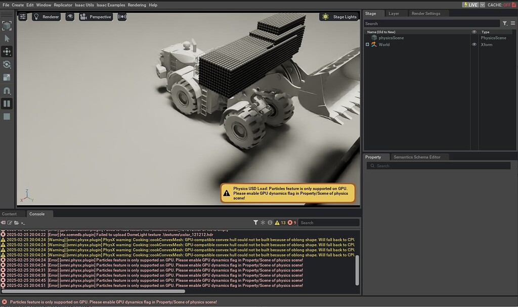 Weird Behavior When Enabling Gpudynamics Through Python Code In Isaac