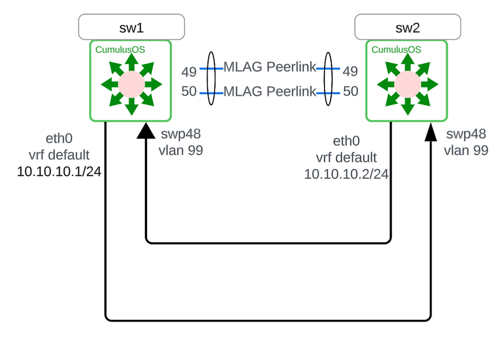 SN2201 MLAG domain via eth0 ports connected to each other - Ethernet ...