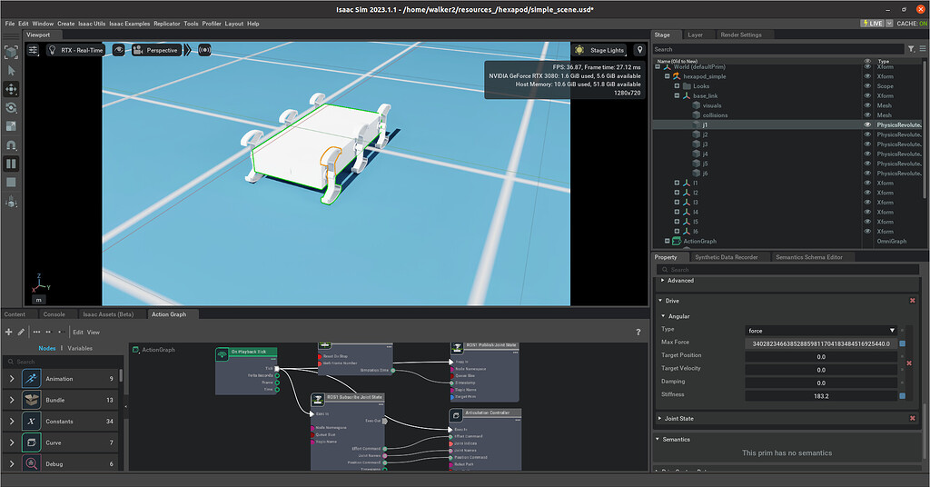 Hexapod-ROS controller Wrong - Isaac Sim - NVIDIA Developer Forums