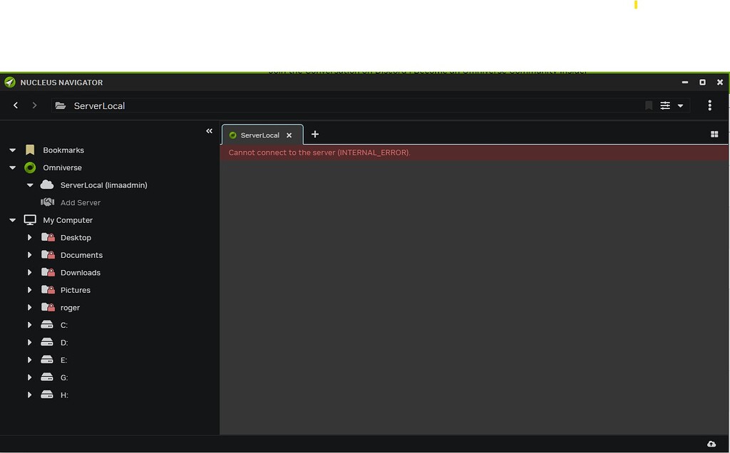 Internal errror on Nucleus - General Discussion - NVIDIA Developer Forums