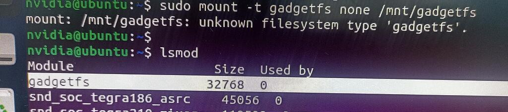 Unable to mount gadgetfs - Jetson Orin Nano - NVIDIA Developer Forums