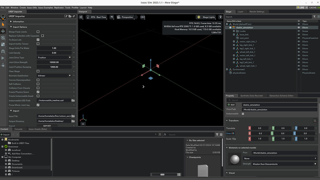 Can't load URDF - Isaac Sim - NVIDIA Developer Forums