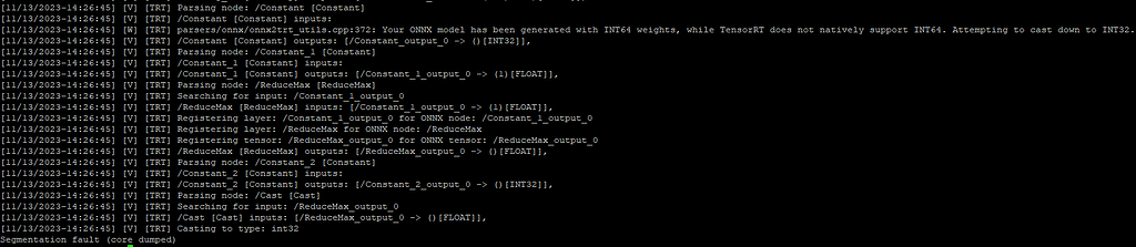 Segmentation Fault Using Tensorrt 8 6 1 Tensorrt Nvidia Developer Forums