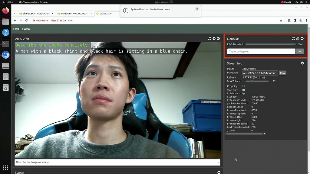 Live LLaVA webUI don't show NanoDB webUI - Jetson AGX Orin - NVIDIA Developer Forums