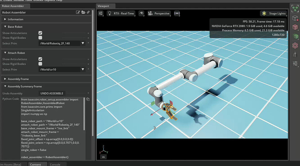 Unstable robot assembler in isaac sim 4.5 - Isaac Sim - NVIDIA Developer Forums