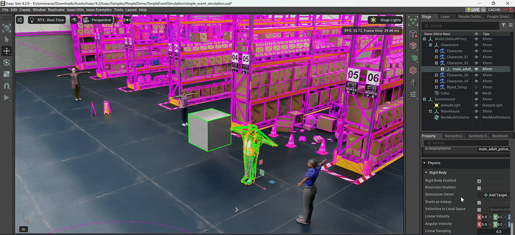 Can characters add rigidbody and collisions? - Isaac Sim - NVIDIA Developer Forums
