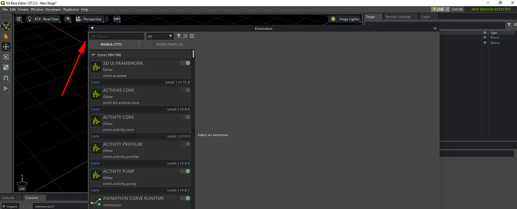 No new extension button in extensions windows - Extensions - NVIDIA Developer Forums