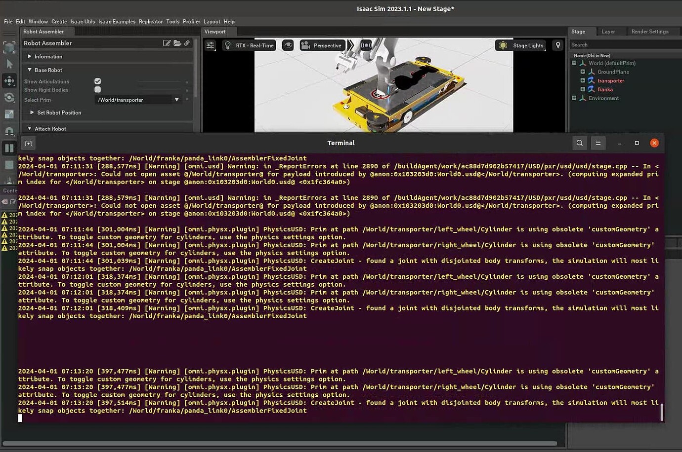 Use robot assembler mobile franka cause wiggle and rotate - Isaac Sim - NVIDIA Developer Forums