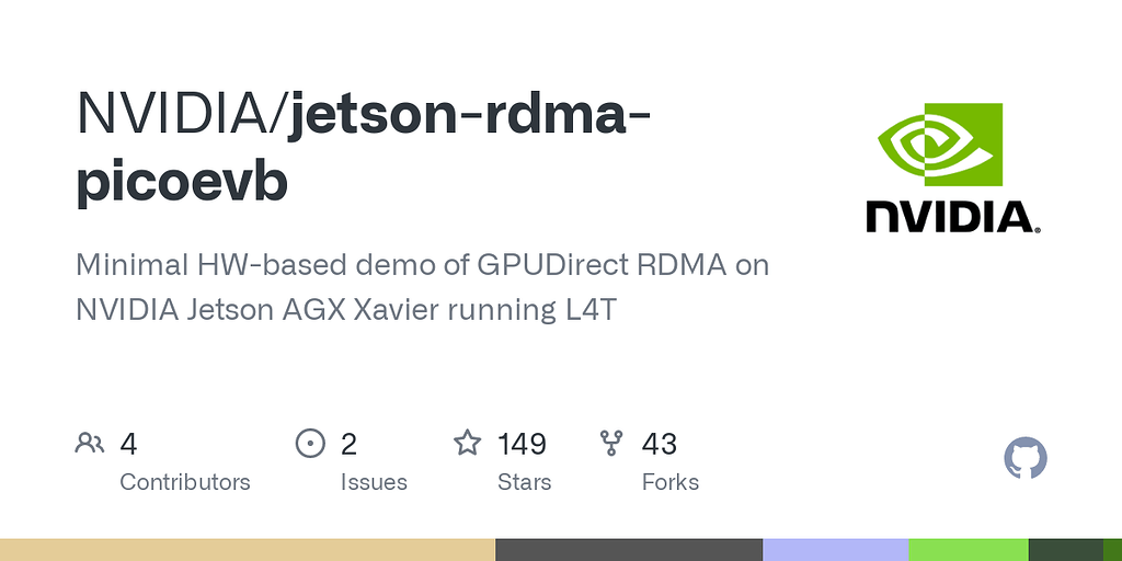 GPUDirect RDMA - use Jetson's DMA - Jetson AGX Orin - NVIDIA Developer ...