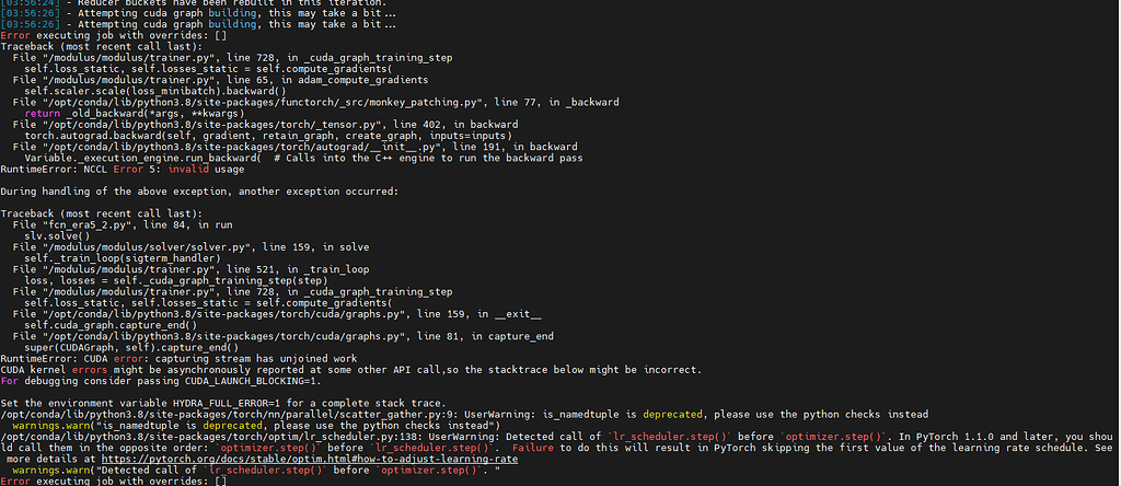 Errors occured when training FourCastNet with multiple GPU - Technical ...