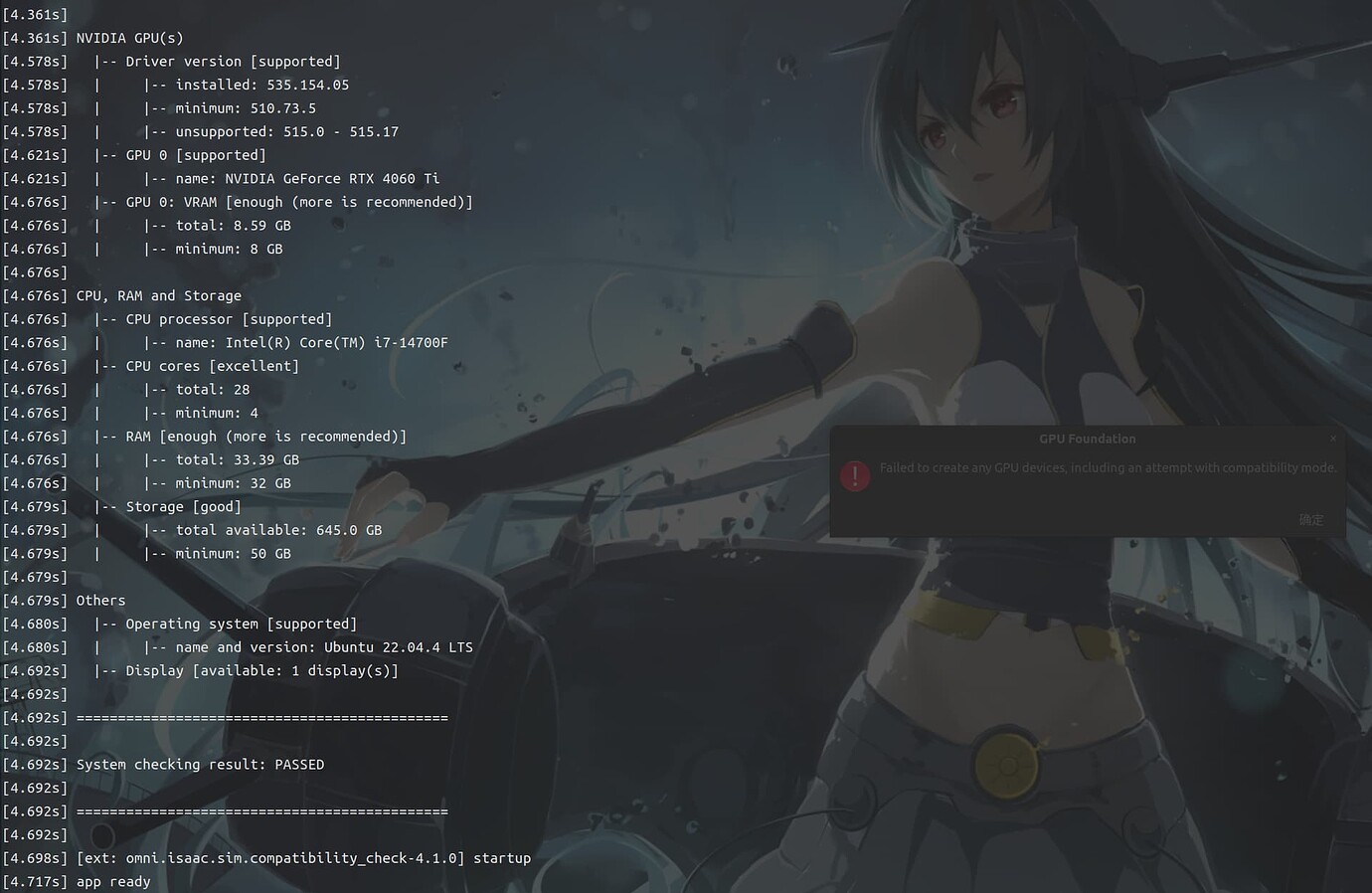 Failed to create any GPU devices, including an attempt with compatibility mode - Isaac Sim ...