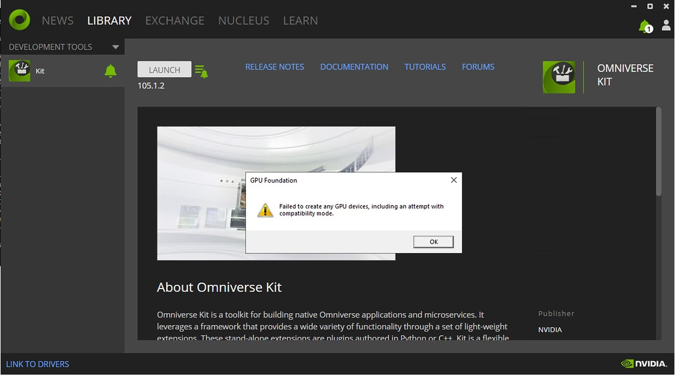 Can't start Omniverse Kit - General Discussion - NVIDIA Developer Forums