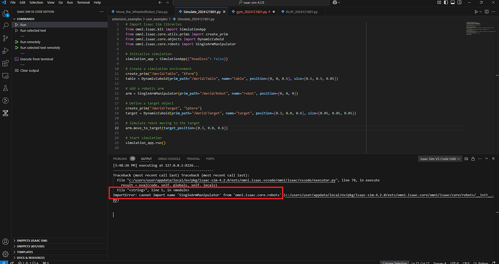 How to solve this importError, cannot import name (SingleArmManipulator ... How to solve this importError, cannot import name (SingleArmManipulator ...