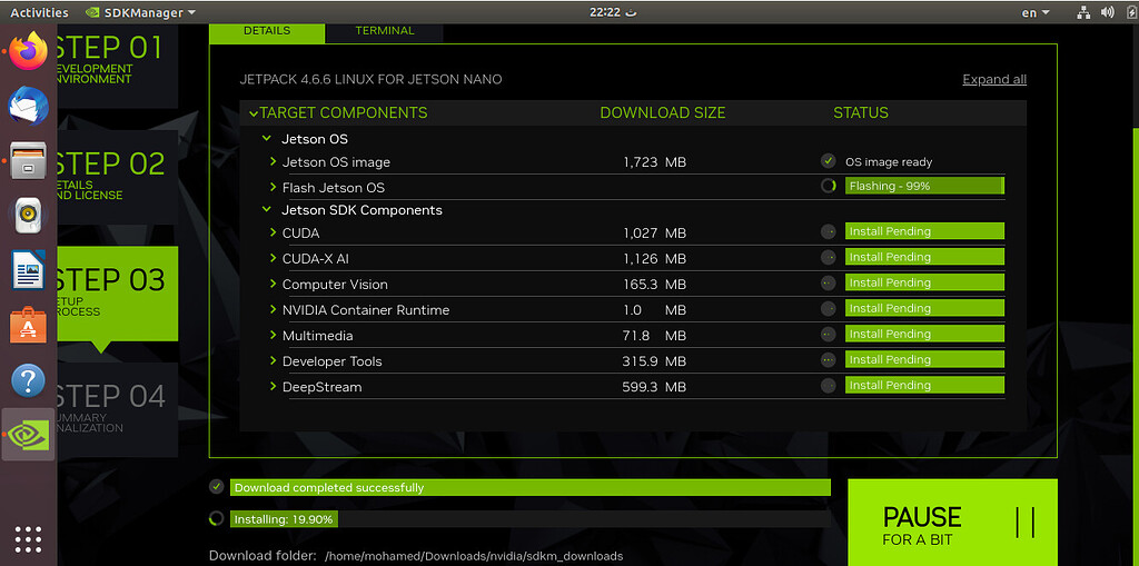 Jetson nano J1010 Stuck when installation at 99% - Installation & ONIE ...